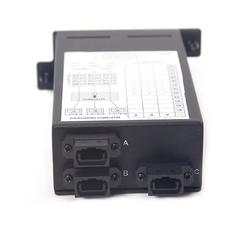 24 Core MPO Box, 3 ports MPO to 3x 8 ports LC connectors, OM3, MMF ...