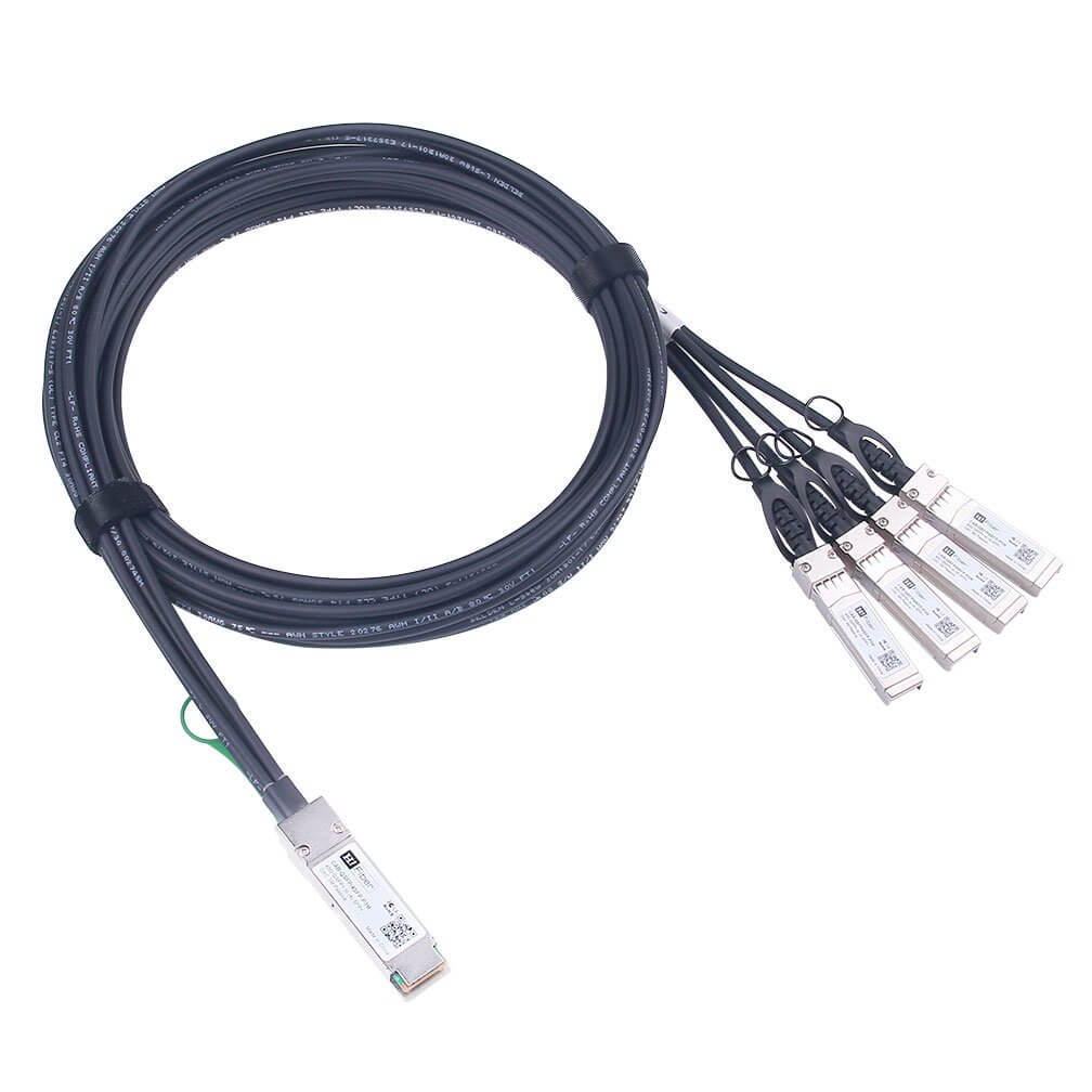 QSFP+ to 4 SFP+ Copper Breakout Cable 3M, Passive |40G-QSFP-4SFP-C-0301 ...